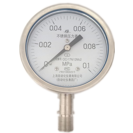 Y-100BF不锈钢压力表（上自仪官网）